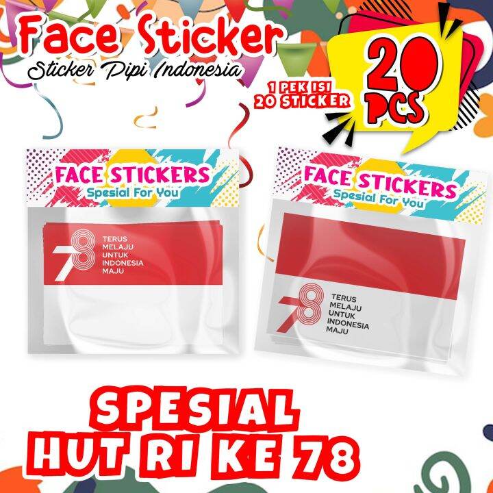 ISI 20 PCS Stiker/ Sticker PIPI Merah Putih Stiker/ Sticker PIPI ...