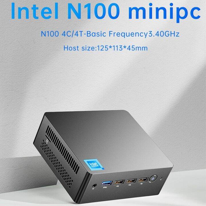 12th Gen Fan Mini Pc Intel N100 Alder Lake Quad Core 8g 16g 4800hz Ddr5