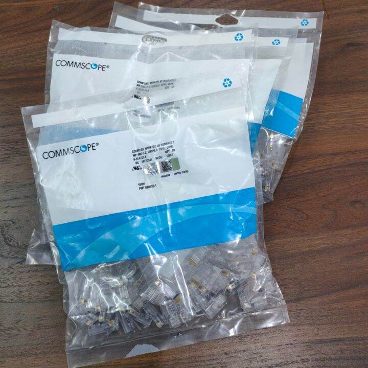 Konektor RJ45 Cat5e Commscope Konnector RJ45 Cat 5e COMMSCOPE | Lazada ...