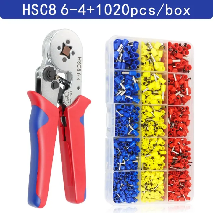 Tubular Terminal Crimping Pliers HSC8 6-4/6-6/16-6（max 0.08-16mm²）wire ...