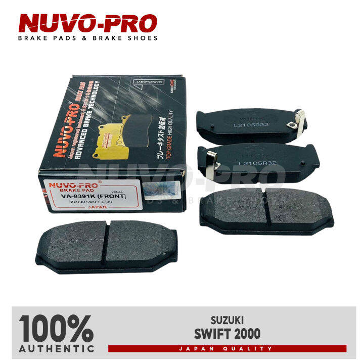 Nuvo-Pro Front Brake Pad Suzuki Swift 2000 VA-8391K 1 Set | Lazada PH