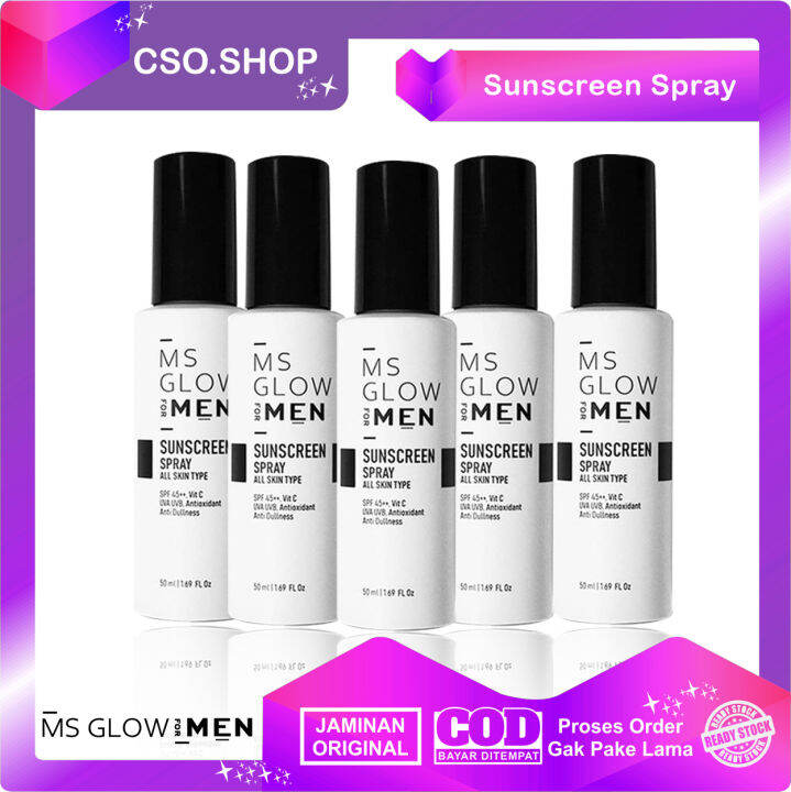 MS Glow For Men Sunscreen Spray - MS Glow For Man Sunspray Melindungi ...