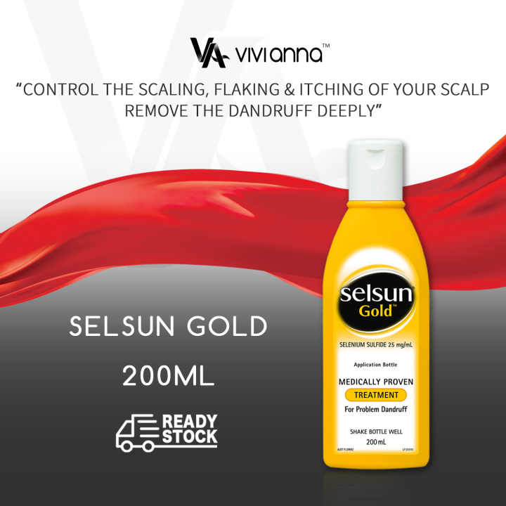 7.7 SALE⚡SELSUN Gold Anti-Dandruff Shampoo Treatment 200ml, Australia ...