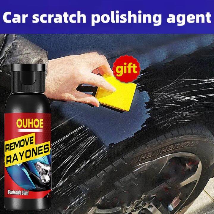 Remove car scratches with polishing agent for quick repair of scratches ...