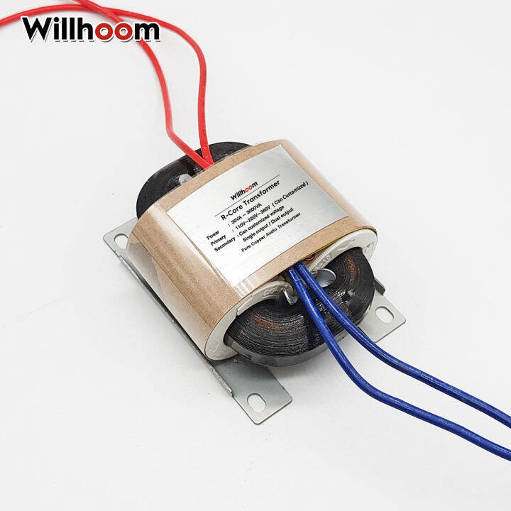 5W R-Core Power Transformer Dual Output 12V-0-12V 15V-0-15V 18V24V 3Wires Pure Copper Wire Audio ...