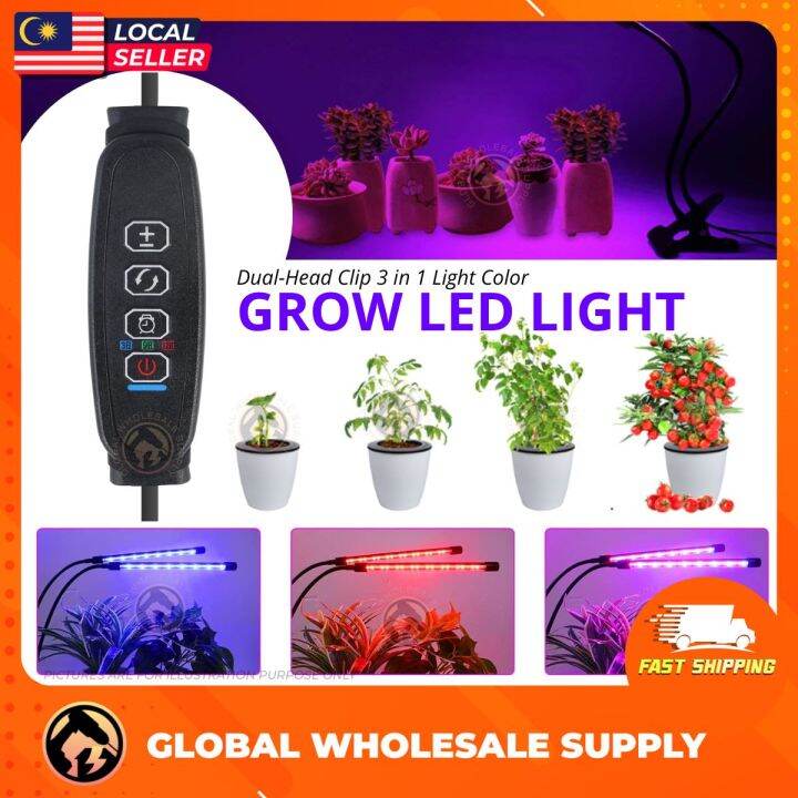LED Grow Plant Light USB Clip On Home Garden Spectrum Multi-Head ...