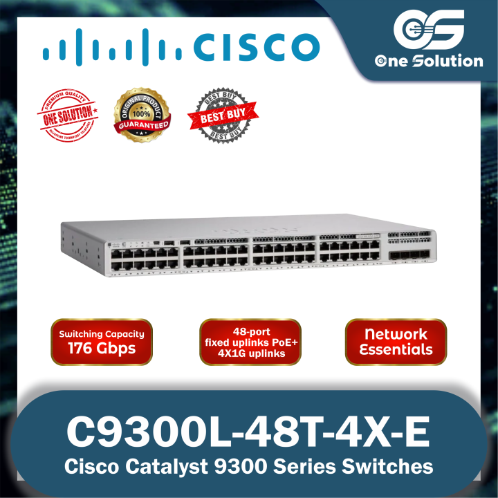 Cisco Catalyst Catalyst 9300L Switch C9300L-48T-4X-E Network Essentials ...
