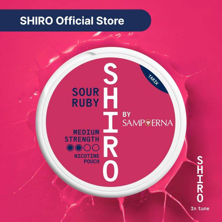 SHIRO BY SAMPOERNA Sour Ruby Medium Strength - 1 Can Slim Nicotine ...