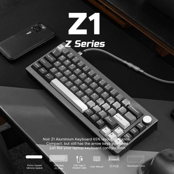 Noir Z1 65% Aluminium Custom Mechanical Keyboard - Full Build | Lazada ...