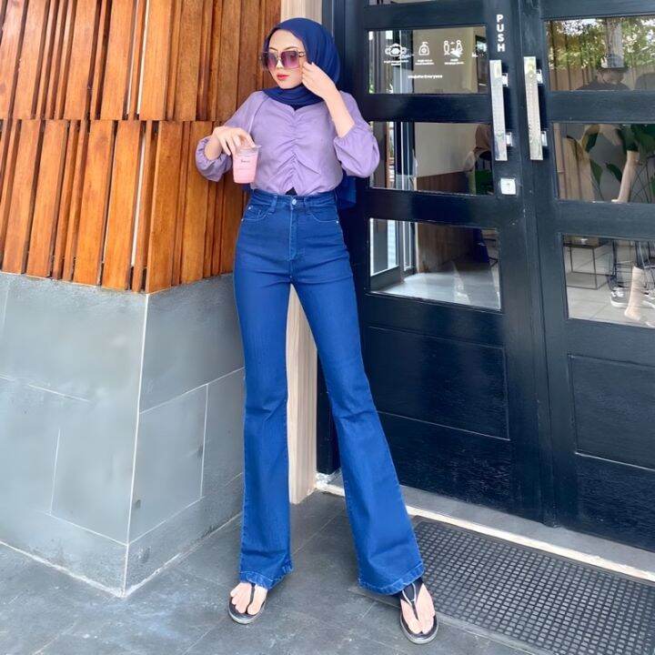 HIGHWAIST CUTBRAY JEANS WANITA LOOSE | HIGHWAIST KULOT CUTBRAY JEANS ...