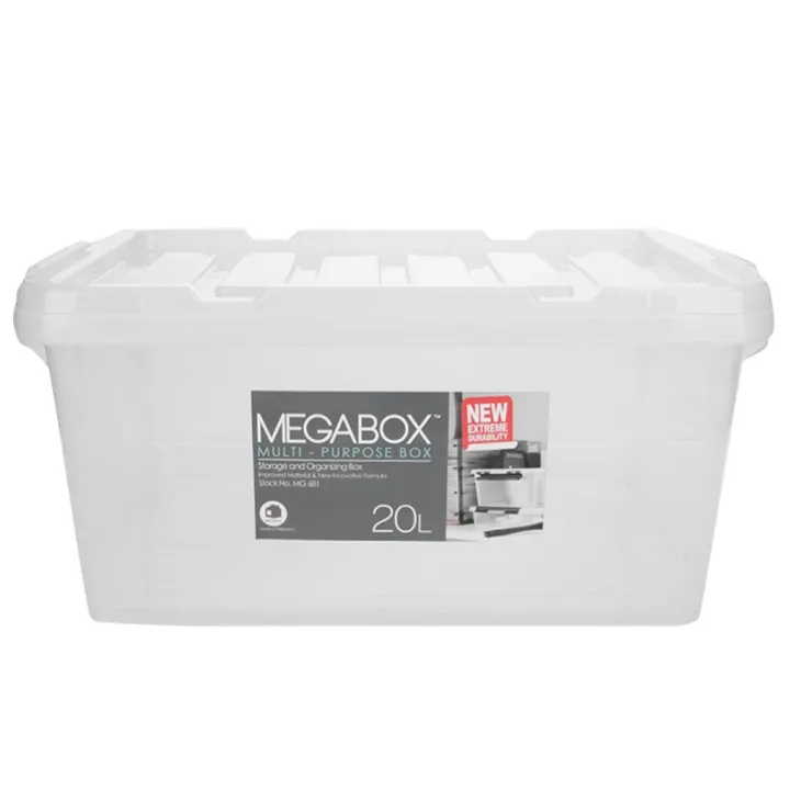 LKlbeGJs Landmark Mega Storage Box 20L ( Clear ) | Lazada PH