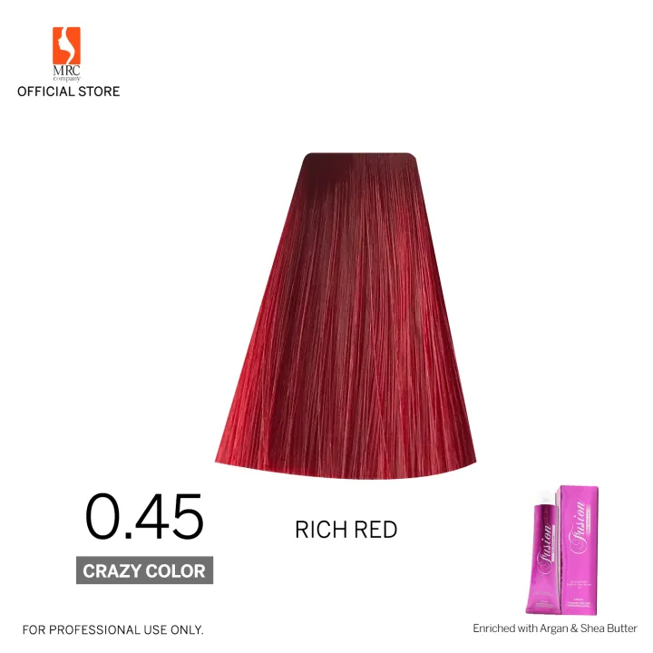 FUSION HAIR COLOR 0.45 RICH RED 120ML | Lazada PH