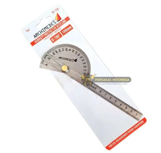 Penggaris Busur Protractor Stainless 10 CM Alat Garisan Pengukur Ukuran ...