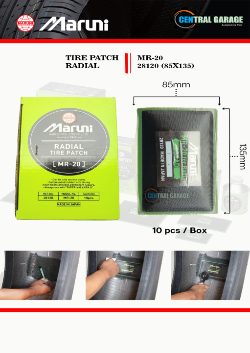 Maruni Radial Tire Patch MR-20 Box - Karet Tambal Ban Tubeless | Lazada Indonesia