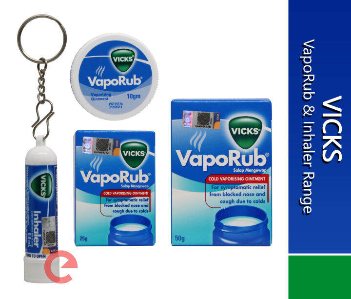 Vicks Vaporub ( 10G / 25G / 50G ) / Vicks Inhaler 0.5ML | Lazada