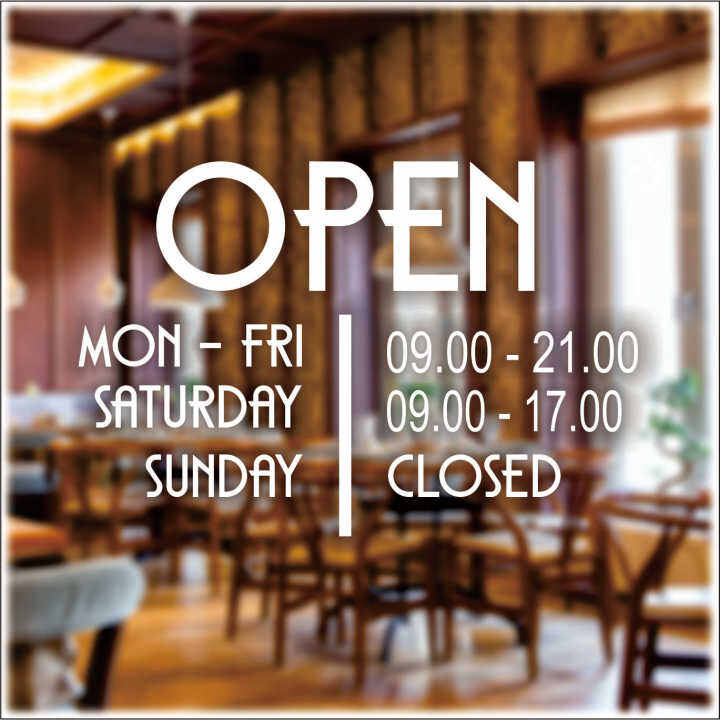 Stiker Jam Buka Toko Untuk Toko atau Kafe | Lazada Indonesia