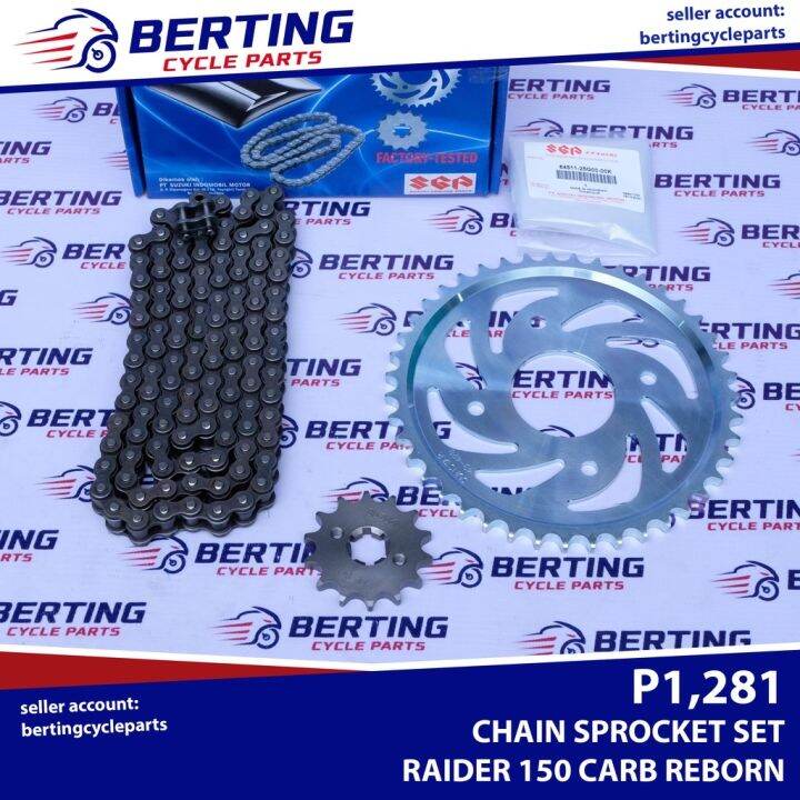SGP CHAIN AND SPROCKET SET Suzuki Raider 150 Carb Reborn Reloaded ...