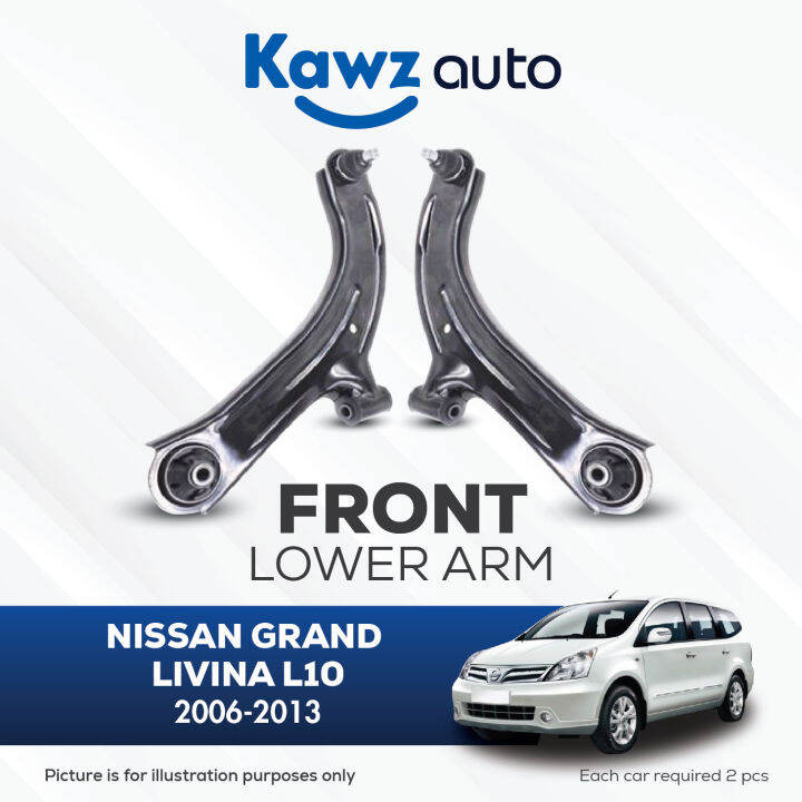 KAWZ NISSAN GRAND LIVINA L10 (2006-2013) FRONT LOWER ARM - [PAIR] | Lazada