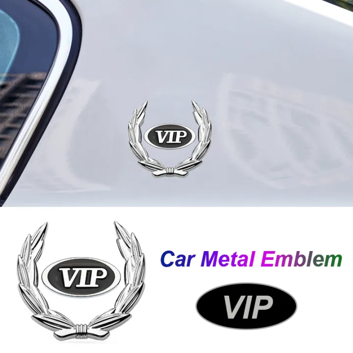 1ชิ้นโลโก้ VIP รถโลหะ Side Emblem สติกเกอร์หน้าต่างด้านหลังอัตโนมัติ ...