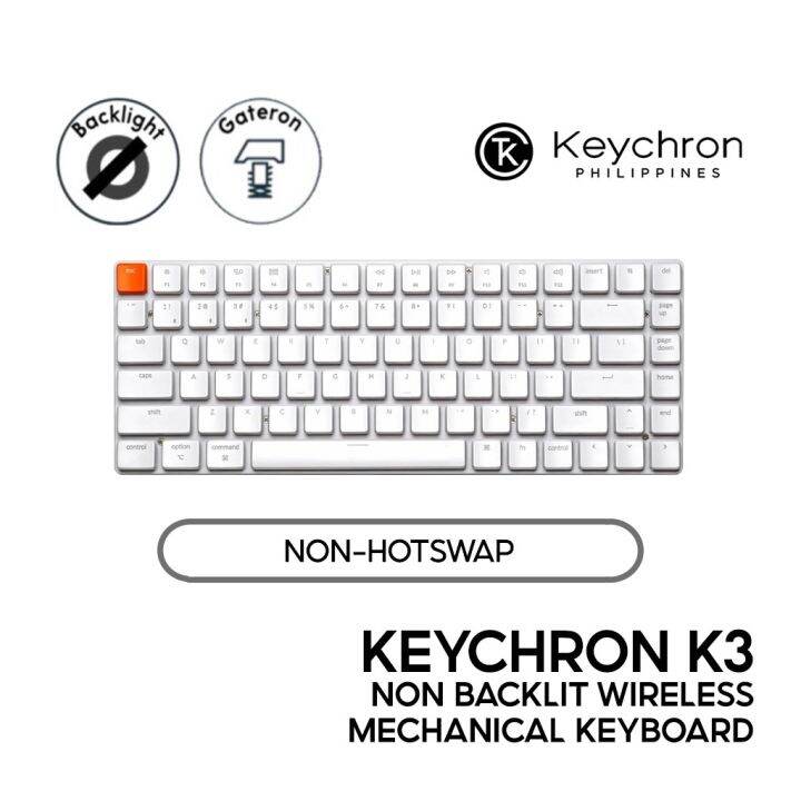 Keychron K3 White Mechanical Keyboard 75% Layout, Wired/Bluetooth, Non ...