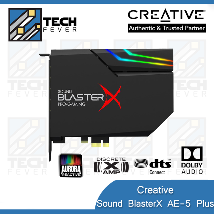 Creative Sound BlasterX AE-5 Plus SABRE32-class Hi-res 32-bit/384 kHz PCIe Gaming Sound Card and ...