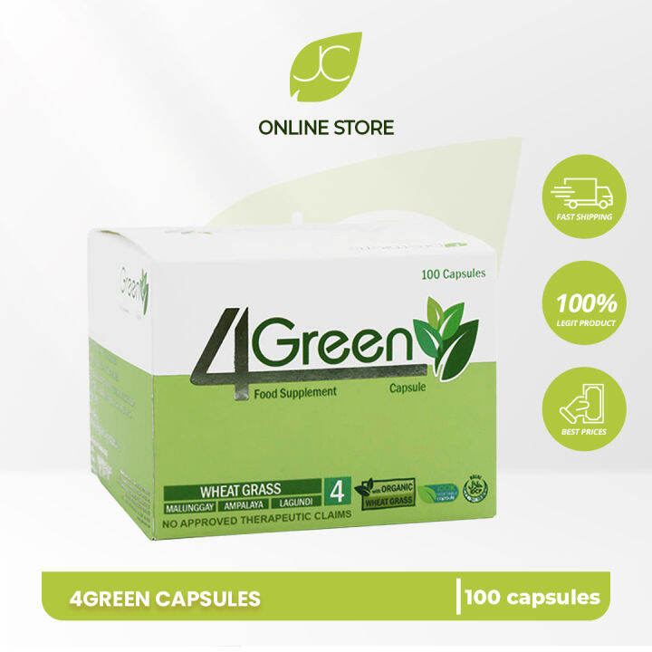 4Green Food Supplement | 100% Vegetable Capsule | Lazada PH