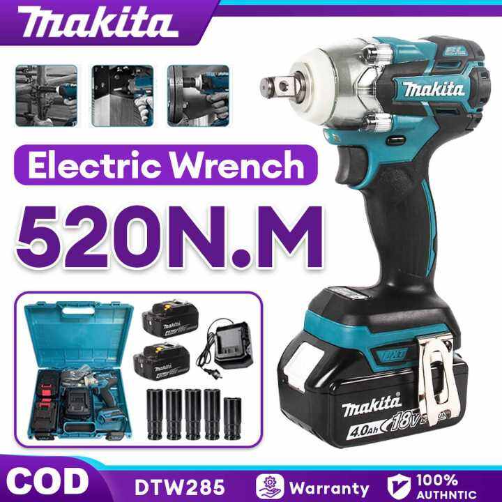 Original MAKITAs Brushless Electric Impact Wrench DTW285 2 Battery Original Japan impact Wrench ...