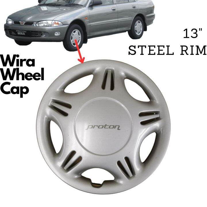 [Price for 1unit] Proton Wira 13" Steel Rim Hub Wheel Cap Penutup Kaver ...