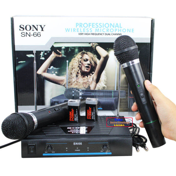 Mic Sony SN-66 Microphone Wireless / Mikropon Tanpa Kabel 2 Handle ...