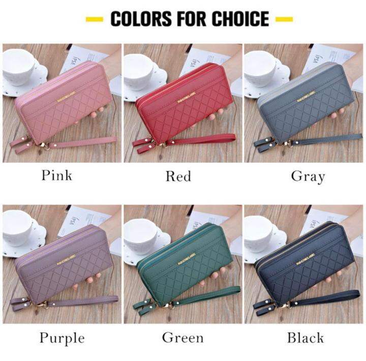 07 Double Zipper Clutch Long Wallet For Women | Lazada PH