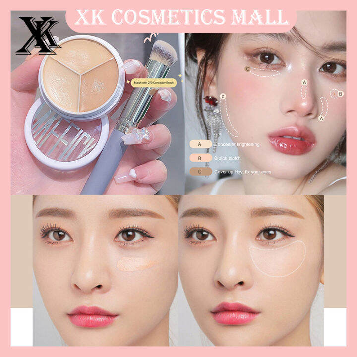 （FREE Brush）XK Maffick Concealer 3-in-1 White Neutral Soft Flawless ...