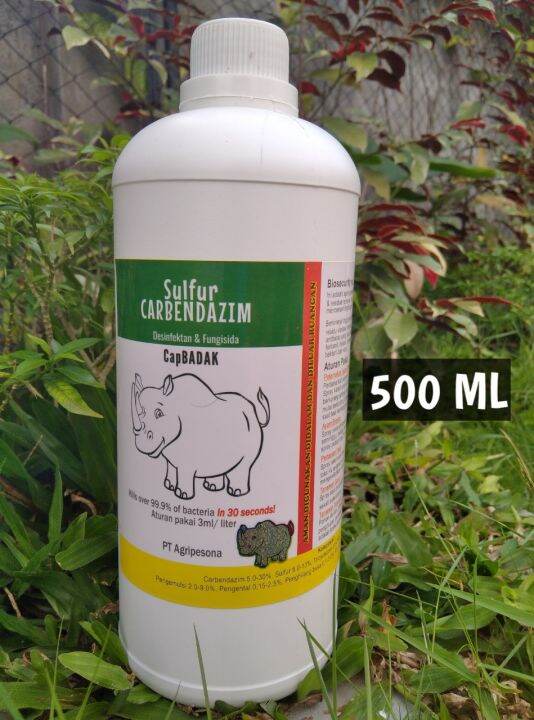 Desinfektan Fungisida (Sulfur Carbendazim) Cap Badak Kemasan 500 ML ...