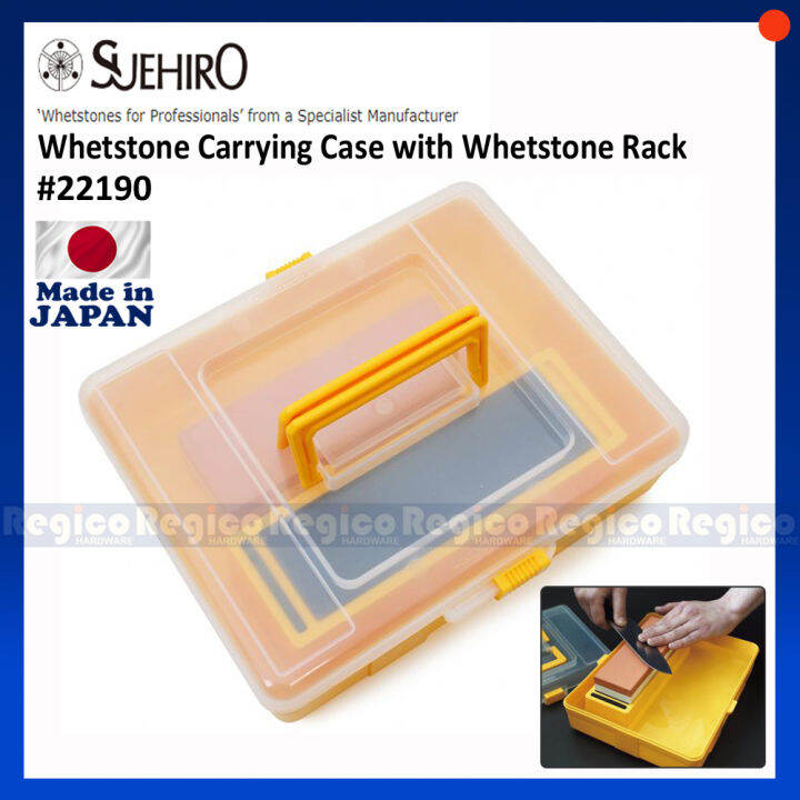 Suehiro Whetstone Sharpening Stone Carrying Case with Whetstone Rack ...