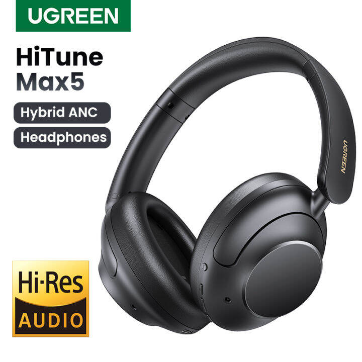UGREEN HiTune Max5 Hybrid 43dB ANC Active Noise Cancelling Headphones Wireless Over Ear ...
