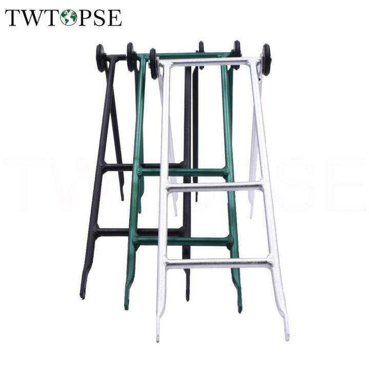 TWTOPSE CNC Bicycle Racks For Brompton Folding Bike With 4 Easy Wheel ...