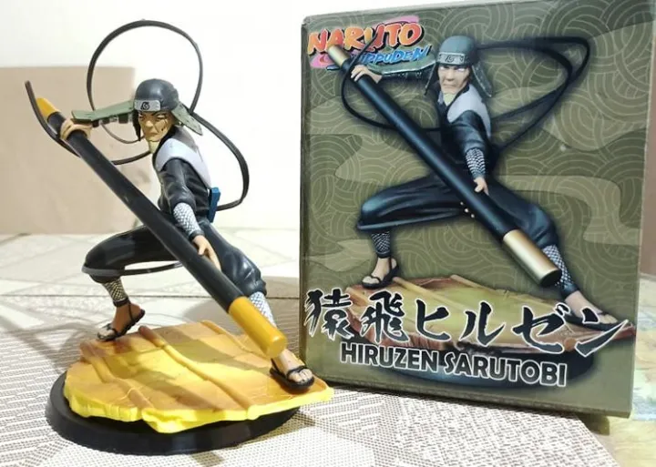 Anime Naruto, Hiruzen Sarutobi 3rd Hokage Enma Adamantite Staff Action ...