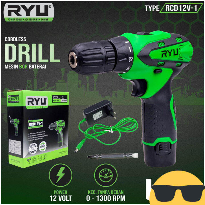 Ryu RCD12V-1 Bor Cordless 12V - Bor Baterai 10mm 12 volt MITRA ...