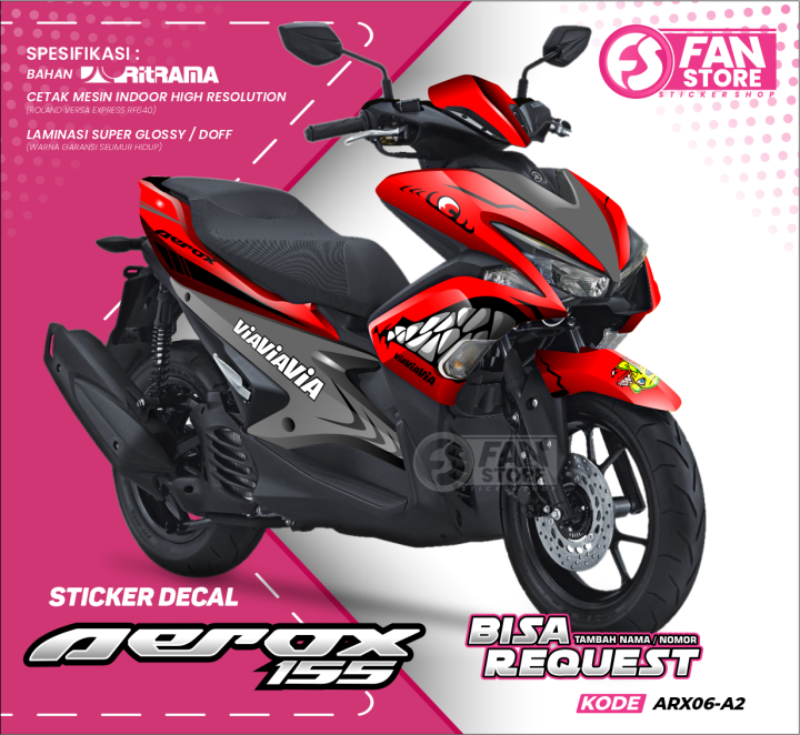 Sticker Decal Aerox 155 Fullbody - Dekal Aerox Striping Aerox Stiker ...