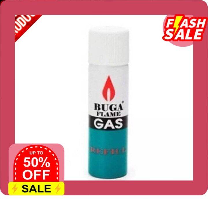 GAS BUGA แก๊สกระป๋องสำหรับเติมไฟแช็ค BUGA FLAME GAS ขนาด 50 ml. แก๊ส ...