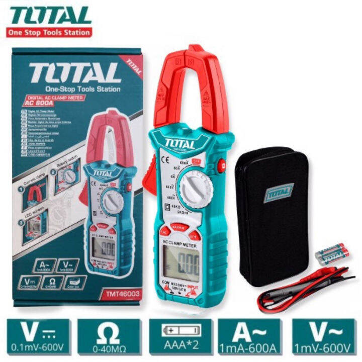 TOTAL TMT46003 Digital AC Clamp Meter 600A | Lazada