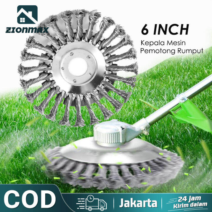 6 Inch Mata pisau potong rumput model sikat baja Pisau Potong Rumput ...