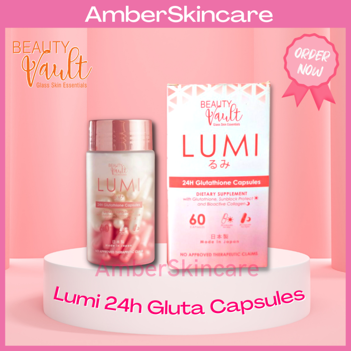 LUMI 24H Glutathione Whitening Capsules by Beauty Vault 60 Capsules | Lazada PH