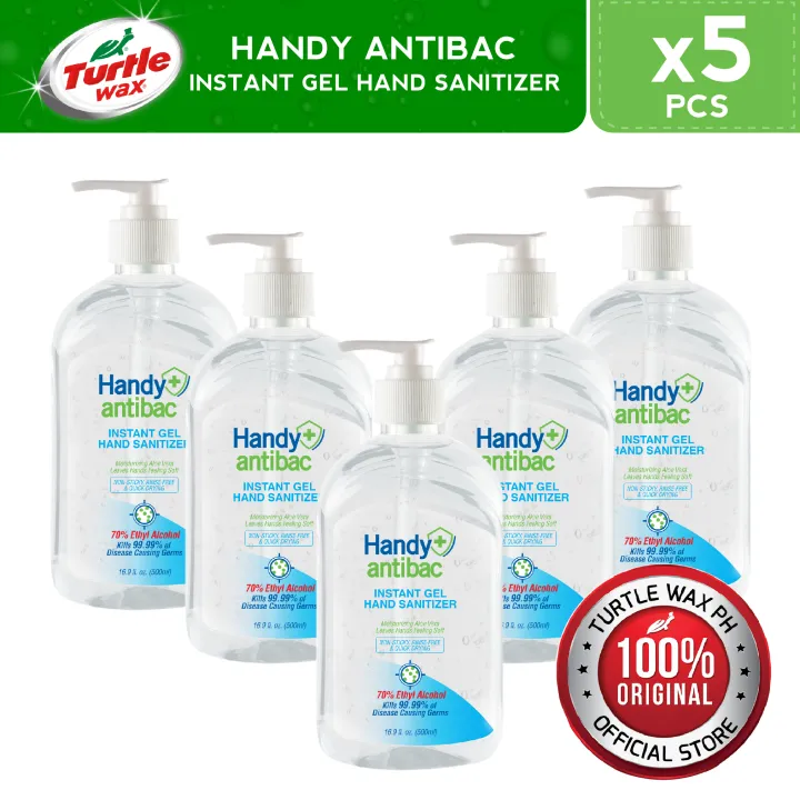 Handy Antibac Instant Gel Hand Sanitizer 70% Ethyl Alcohol 500mL Super Bundle of x5 | Lazada PH