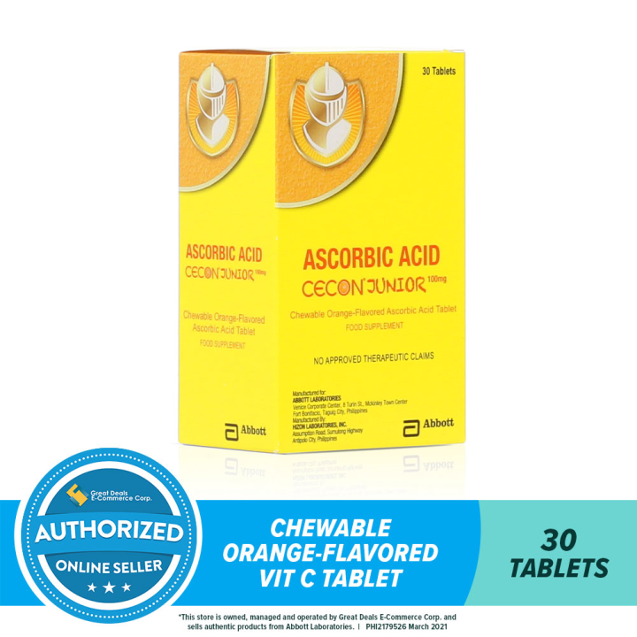 Ascorbic Acid (Cecon Junior) 30s Tablet | Lazada PH