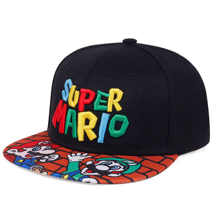 Super Mario Bros Hat Mario Luigi Cap Cosplay Sport Wear Rainbow Hat For ...