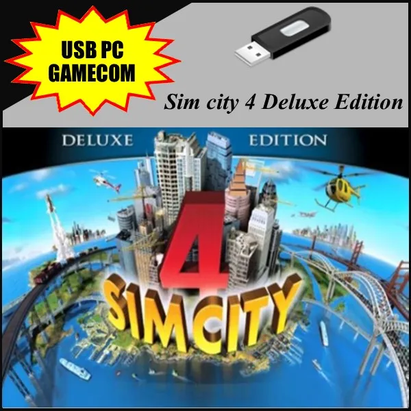USB เกมส์คอม-Simcity 4 Deluxe Edition เกมสร้างเมืองสเปคต่ำ | Lazada.co.th