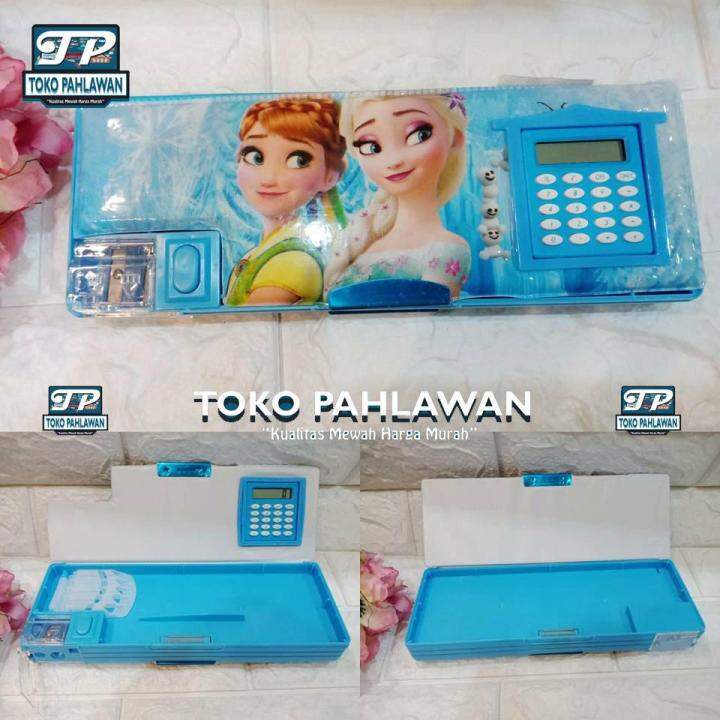 Kotak Pensil Karakter Plus Kalkulator Pengapus dan Pengukir Pensil ...