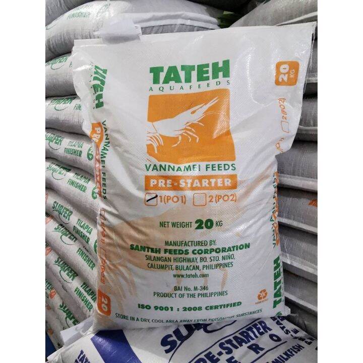Tateh Aquafeeds Vannamei Pre-Starter Feeds Sinking Pellets PO1 PO2 1kg ...