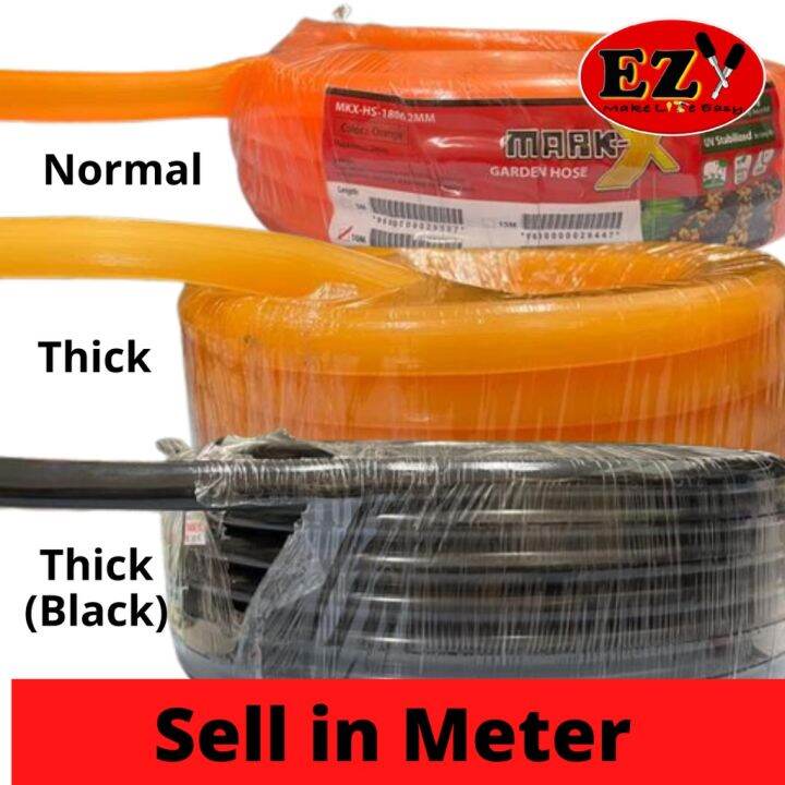 [1 Meter] Garden Hose Orange Black 16MM Water Pipe Paip Air Getah ...