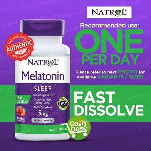 Daihandon4 Natrol Melatonin 5 Mg Fast Dissolve Chewable Tablets Lazada Ph